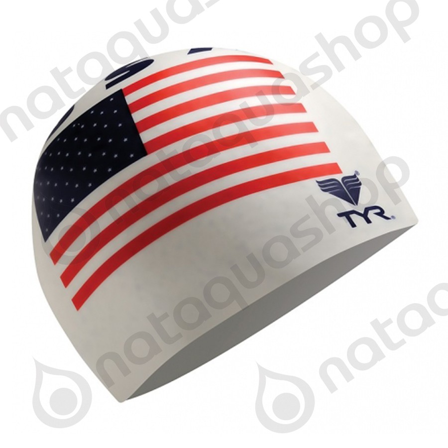 TYR USA SWIM CAP Blanc TYR - EQUIPEMENT & LIBRAIRIE - Nataquashop